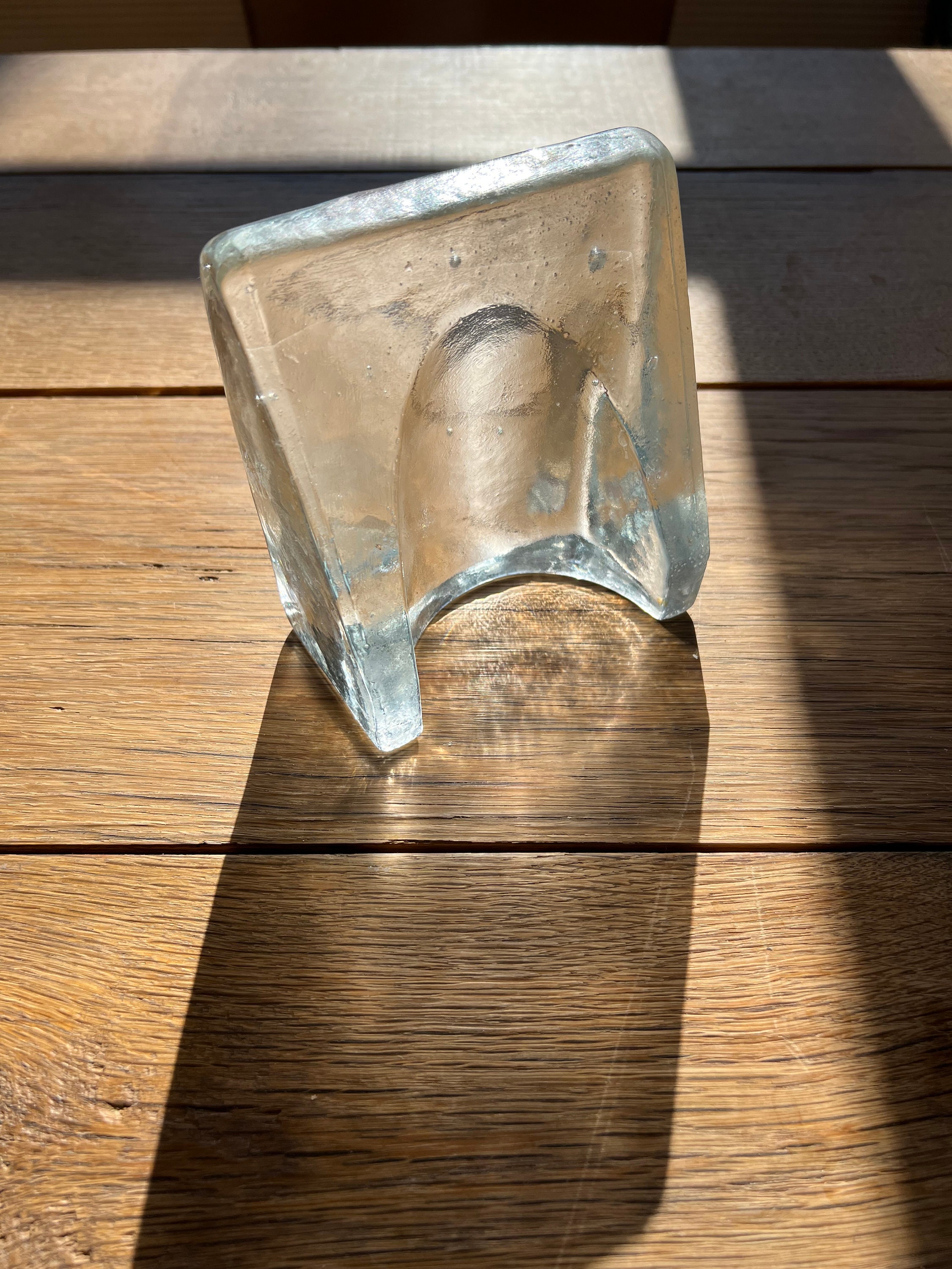 Vintage Blenko Style Art Glass Bookend - Etsy