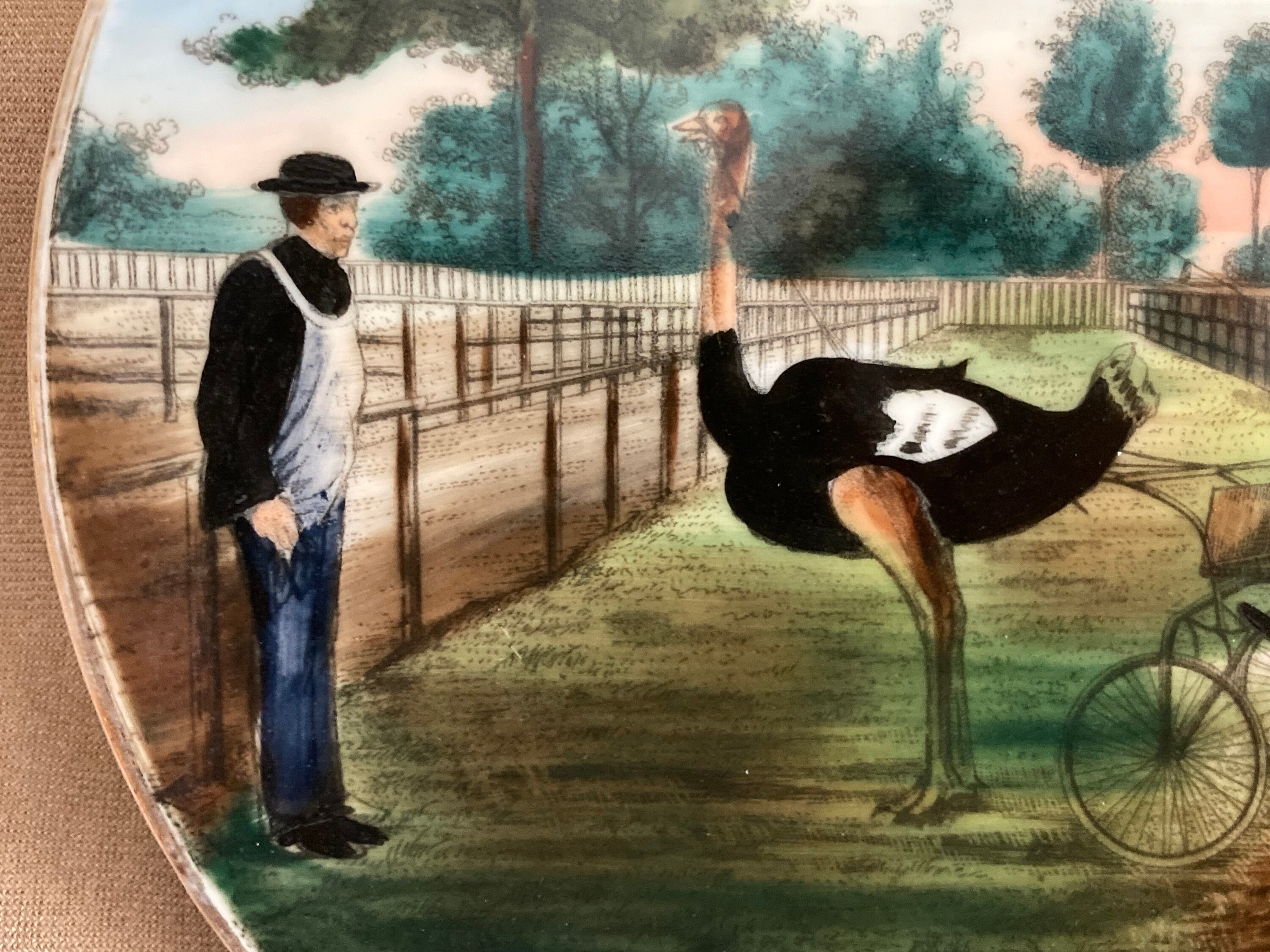 Ostrich Souvenir Plate Germany Jonroth Studios Hirschlers - Etsy