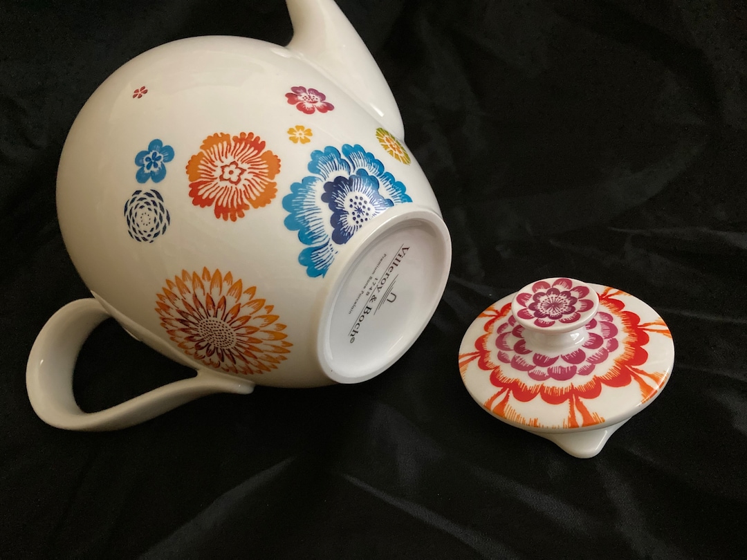 Villeroy & Boch, Anmut Bloom, Coffee Pot, Rare, Colorful, Floral ...