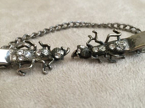 Rhinestone Ant, Insect Sweater Guard, Sweater Clip, C… - Gem