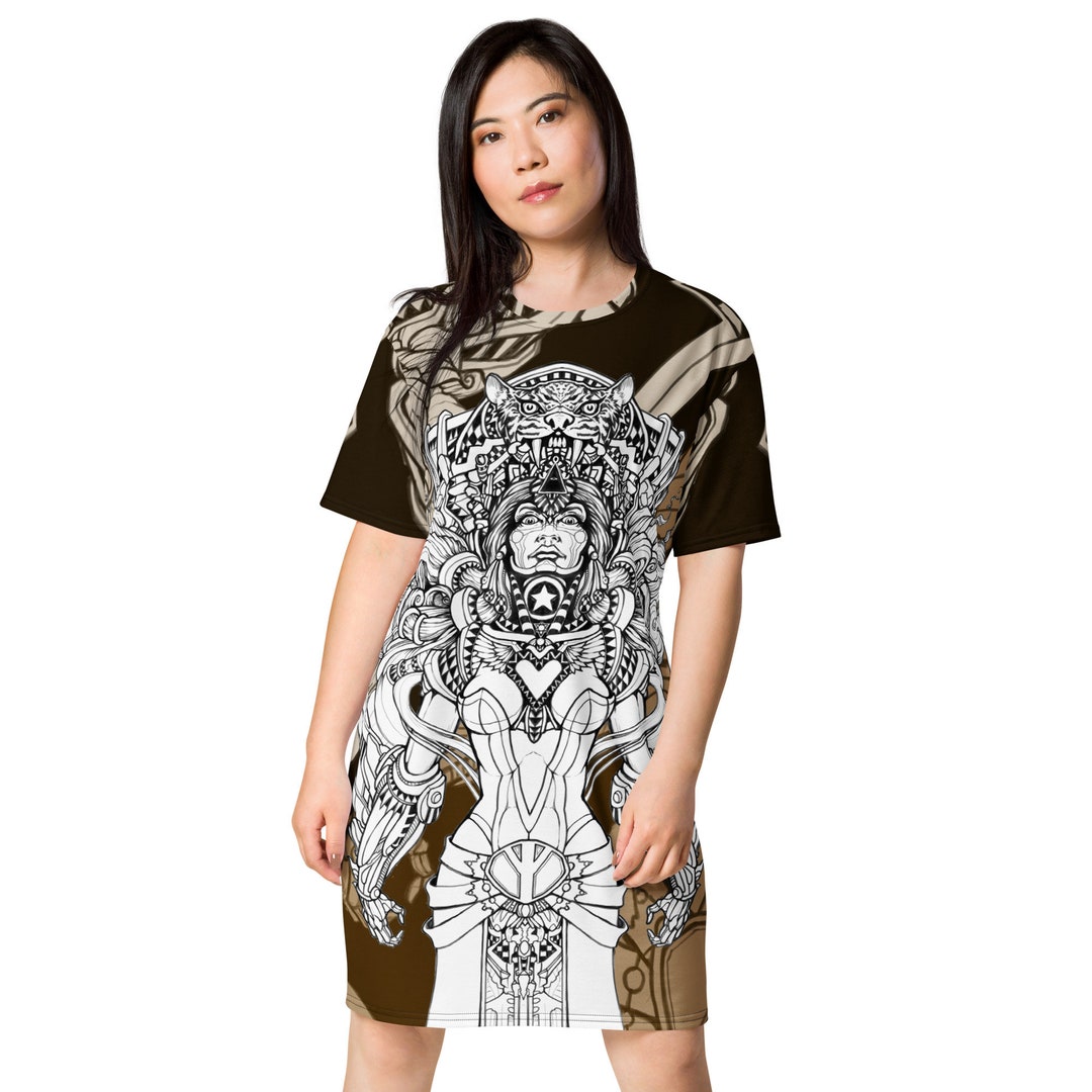 Queen Superhero Power Original Comic Art T-shirt Dress - Etsy