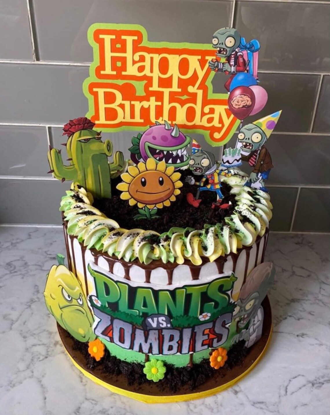 Plants vs Zombie Cake Toppers Paket | Etsy