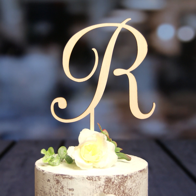 Initial Cake Topper - Etsy
