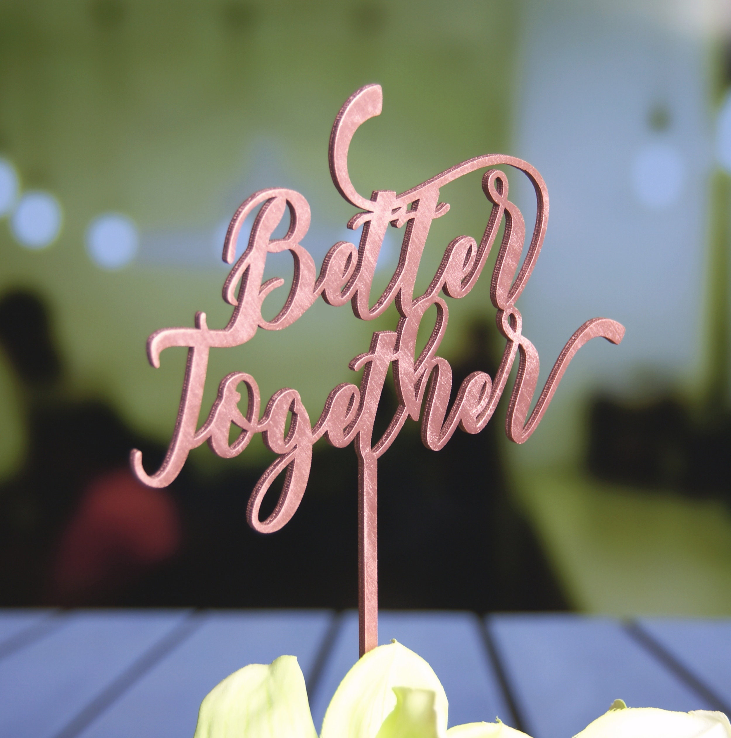 Better Together Wedding Cake Topper Anniversary Vow Renewal | Etsy