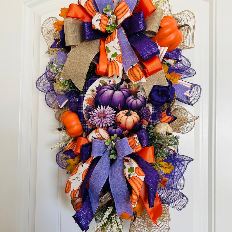 Purple Fall Wreath - Etsy