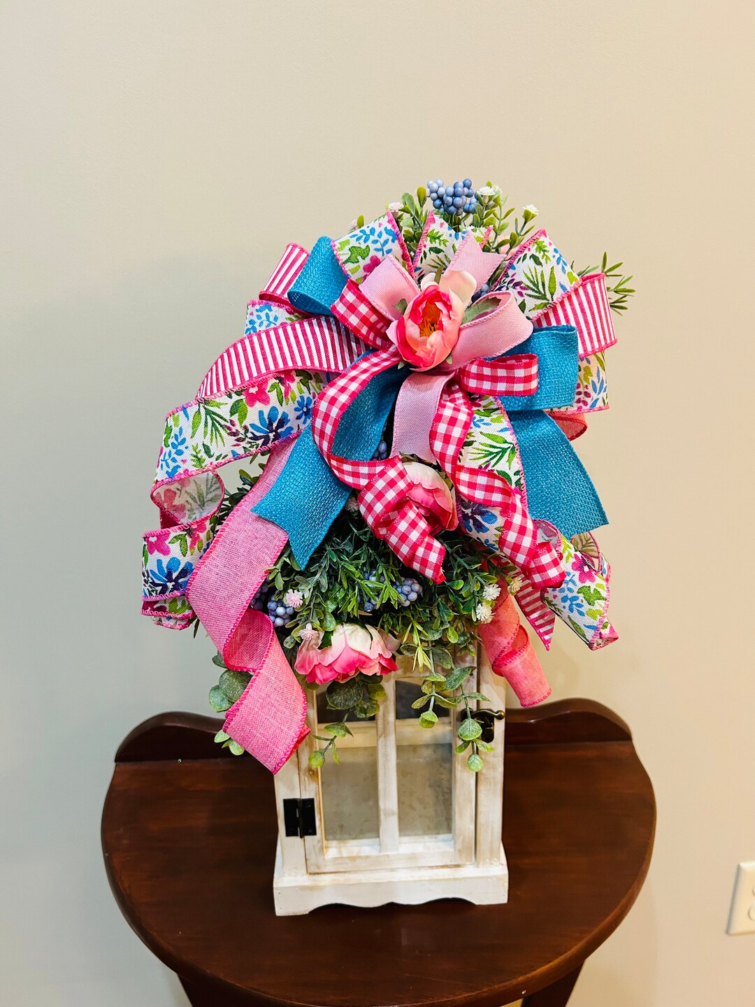 Floral Lantern Swag, Spring Lantern Swag, Everyday Lantern Swag, Spring ...