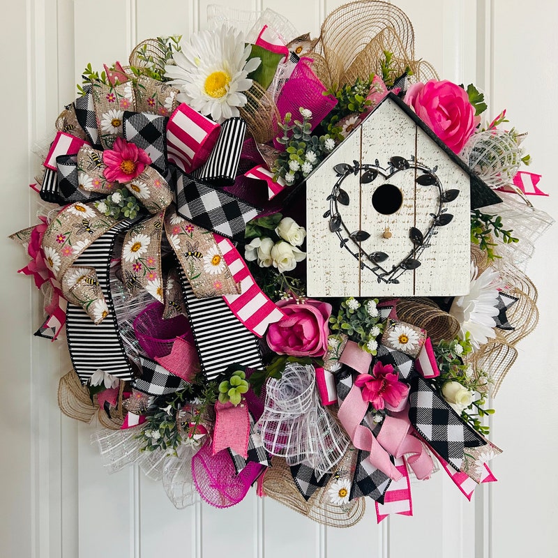 Birdhouse Wreath - Etsy