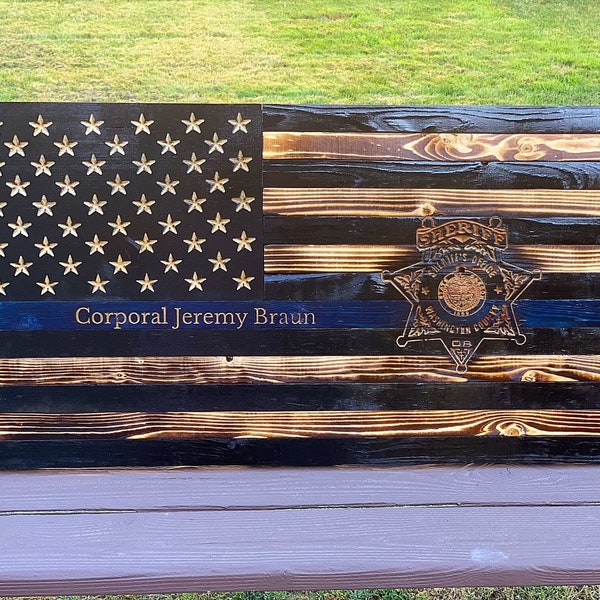 Wooden Police Flag - Etsy