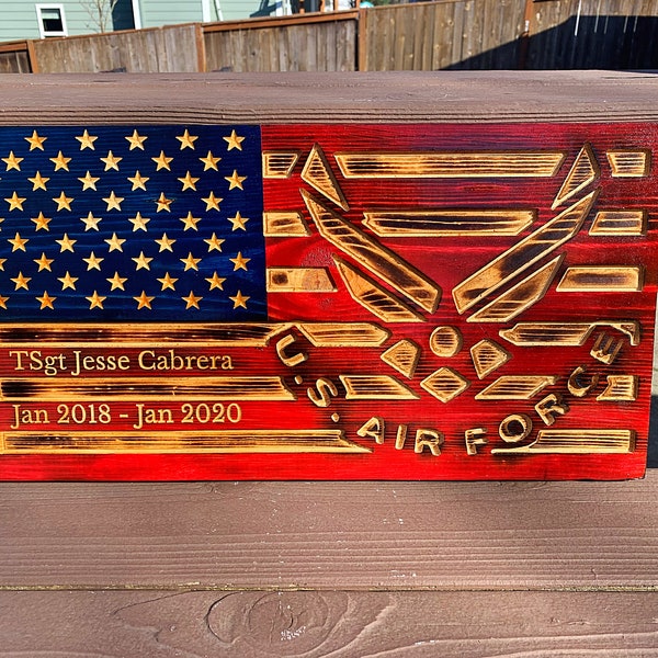 Rustic Air Force Flag - Etsy