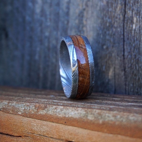 Wood Inlay Ring - Etsy
