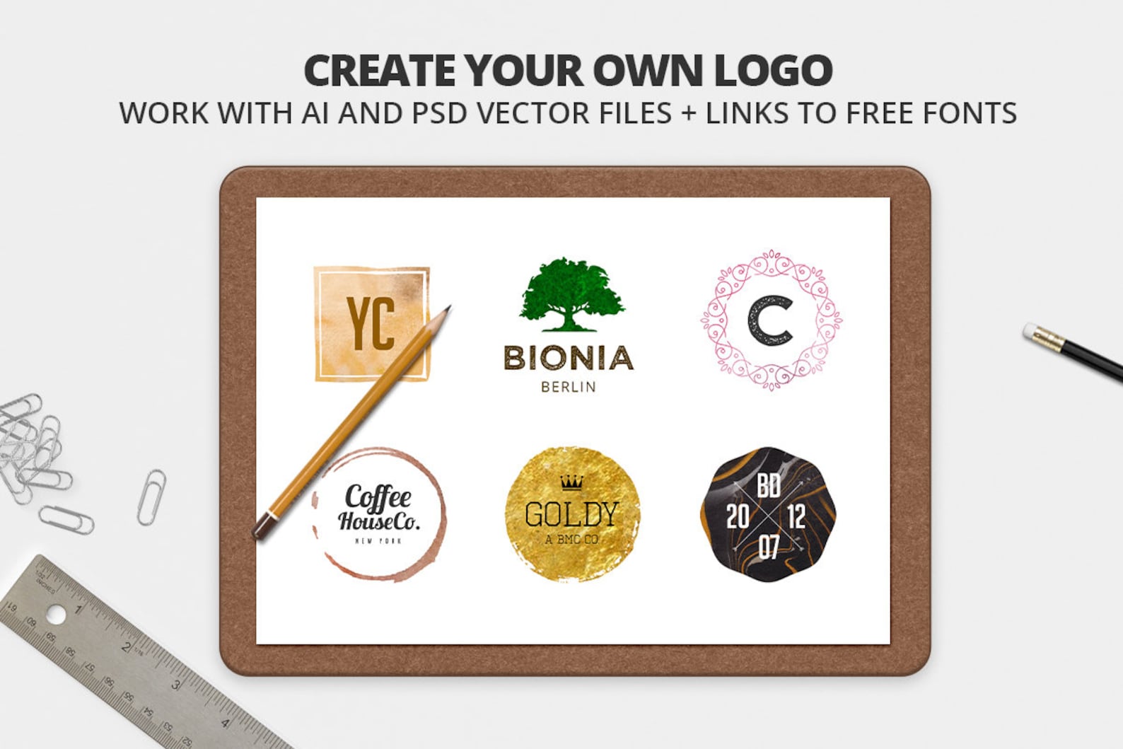 Logo Design Kit - All in One Logo Creation Kit for Illustrator ...