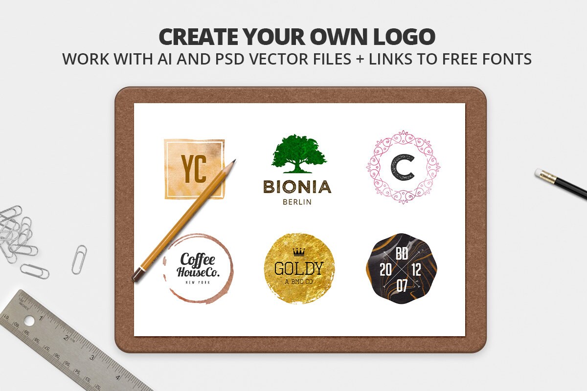 Logo Design Kit - All in One Logo Creation Kit for Illustrator ...