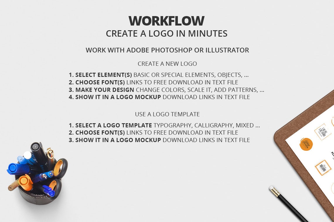 Logo Design Kit - All in One Logo Creation Kit for Illustrator ...