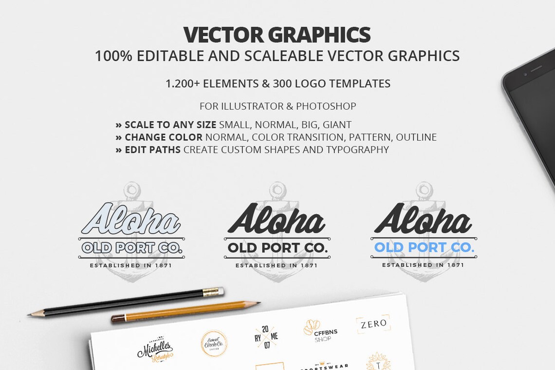 Logo Design Kit - All in One Logo Creation Kit for Illustrator ...