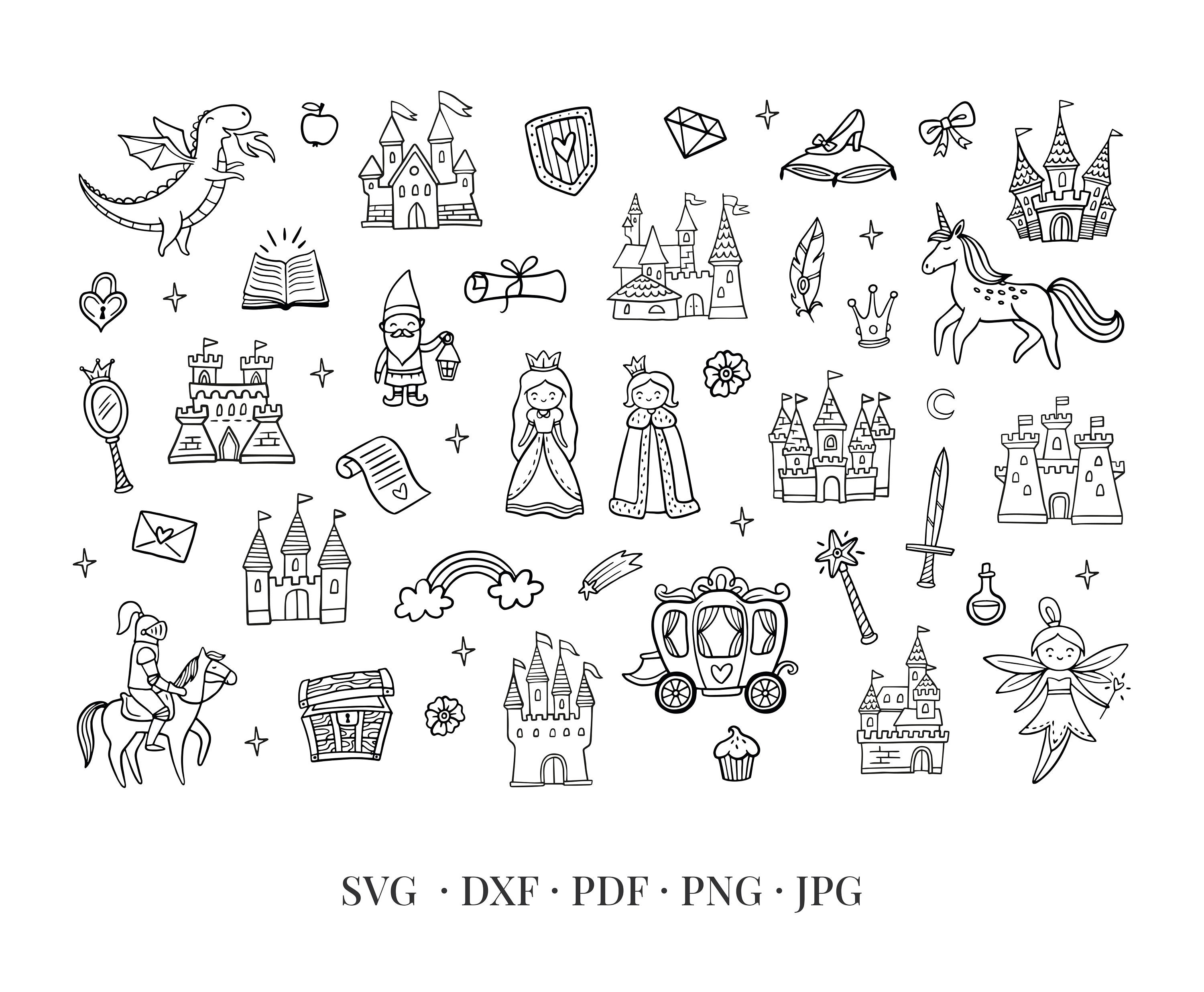 Fairytale SVG Fairy Illustration Castle Dream Elements - Etsy Australia
