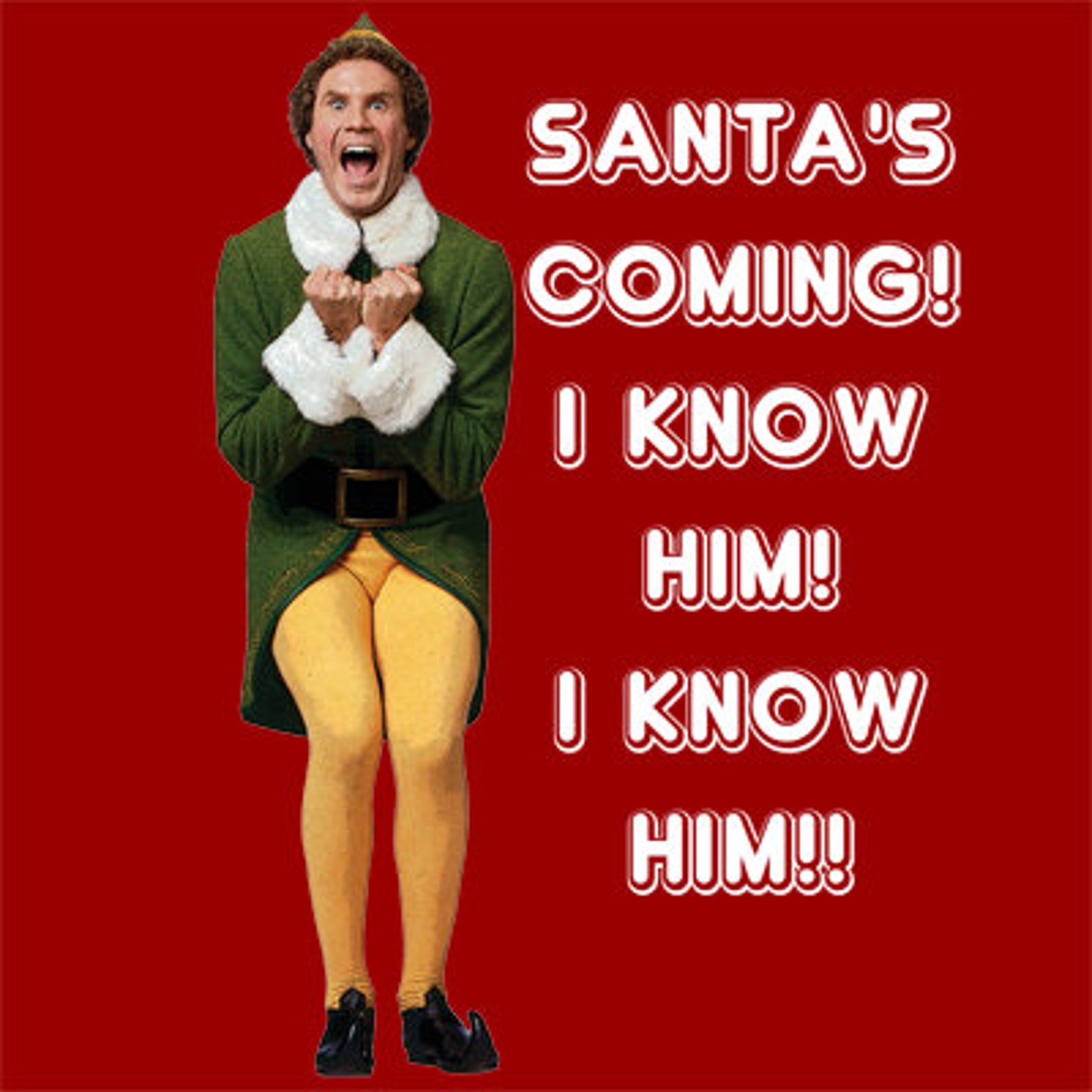 Buddy The Elf Movie Unisex T Shirt Christmas OMG Santa s Etsy