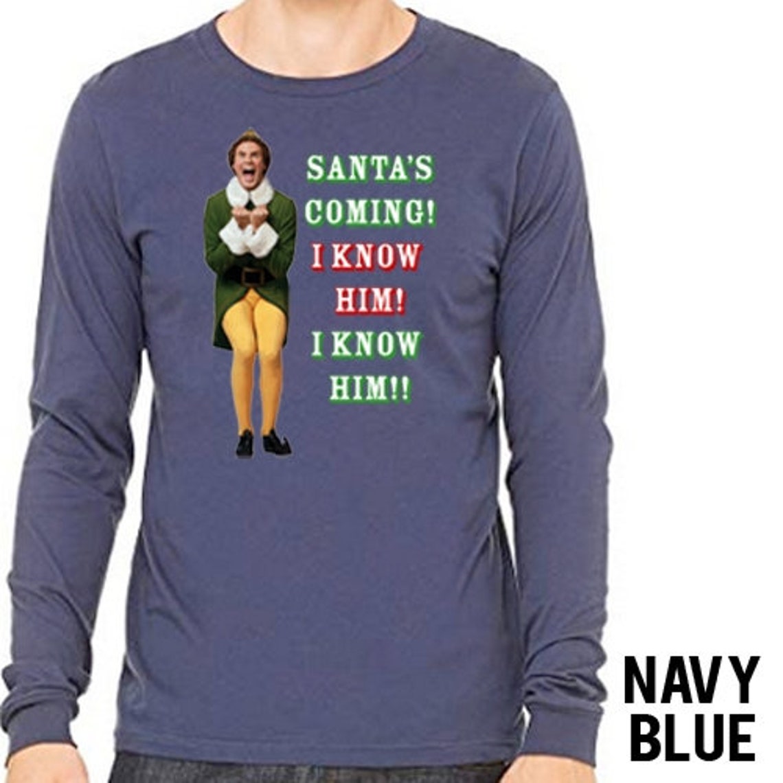 Buddy the Elf Movie Unisex T Shirt Christmas OMG Santa's Coming! I Know ...