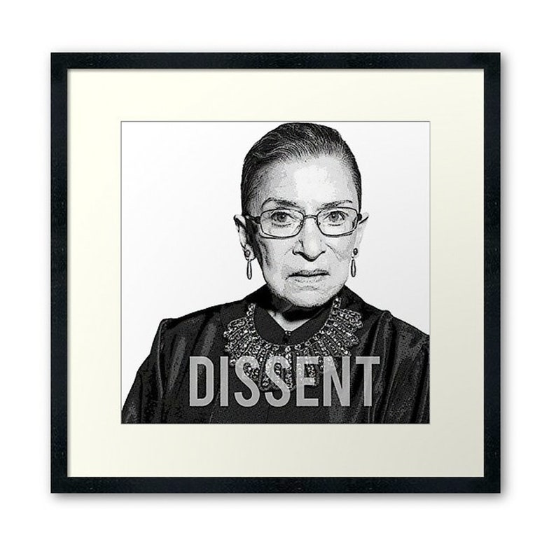 Ruth Bader Ginsburg 16 X 16 Poster Art Print RBG Dissent - Etsy