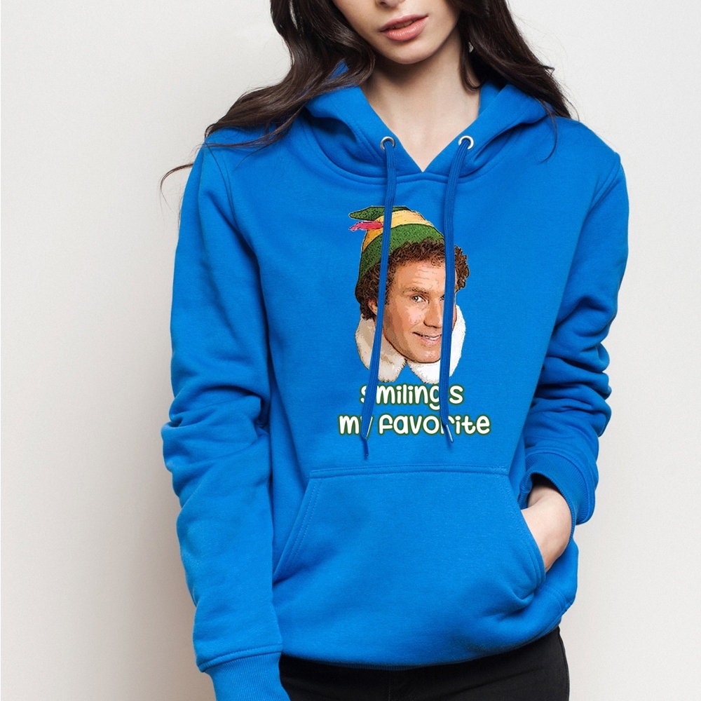 Buddy the Elf Hoodie Christmas Movie Smiling's My Favorite - Etsy