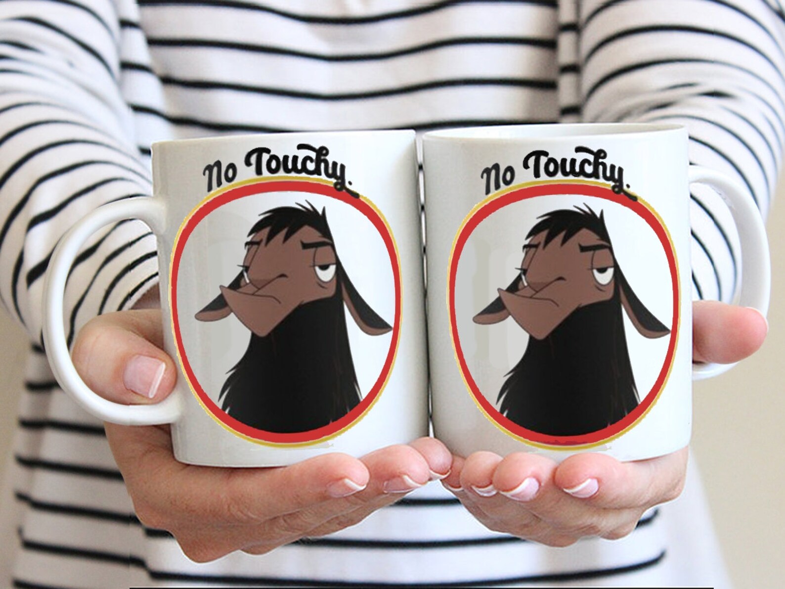 Kuzco NO TOUCHY MUG Coffee Cup Emperor's New Groove Sad Llama Emperor ...
