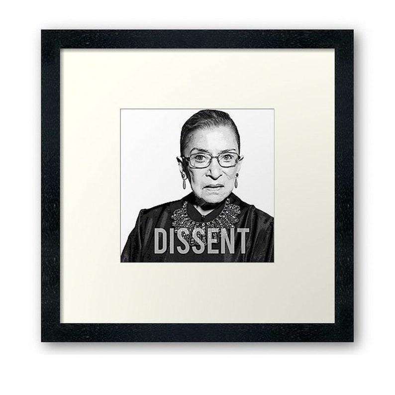 Ruth Bader Ginsburg 12 X 12 Poster Art Print RBG Dissent - Etsy