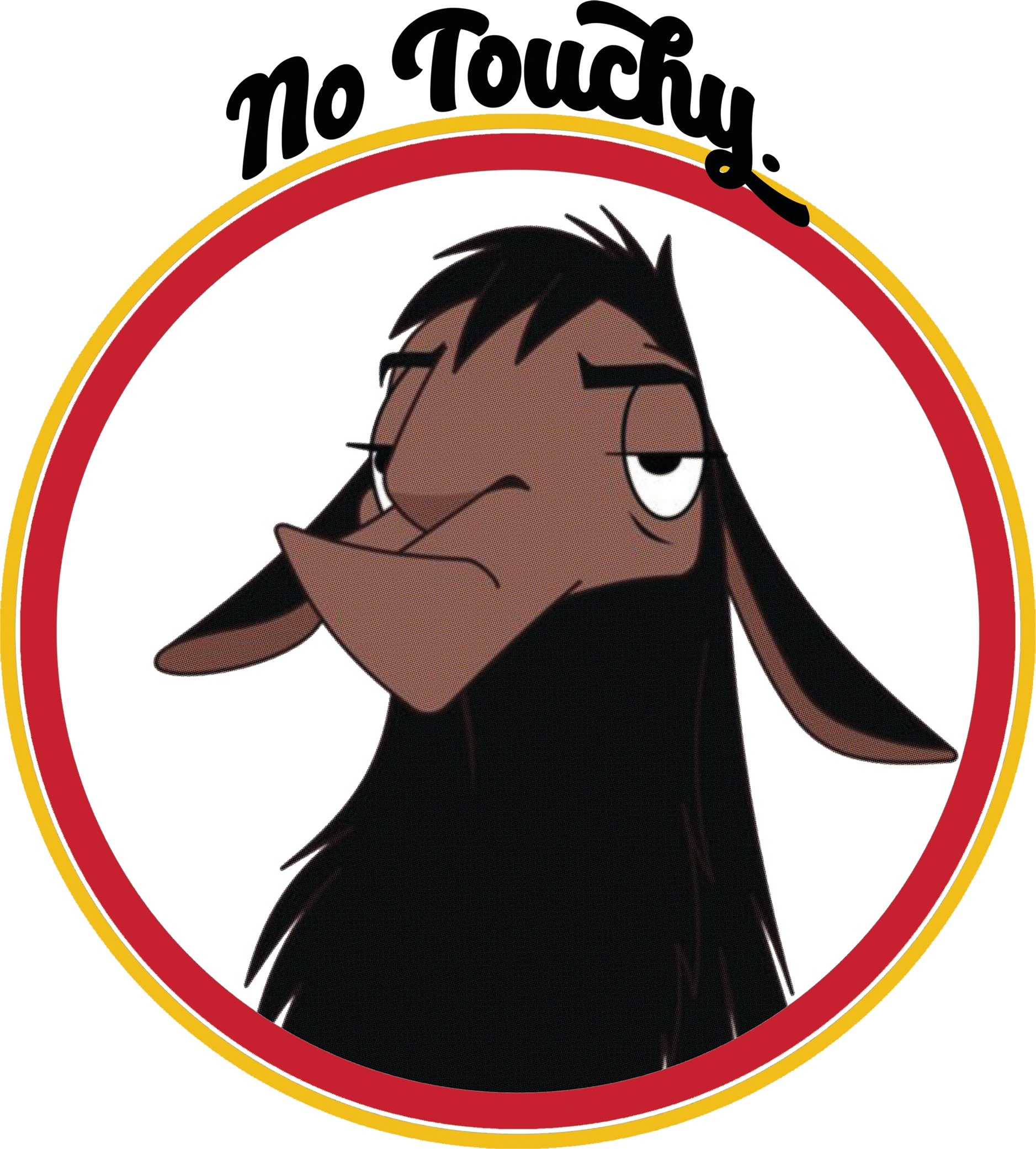 NO TOUCHY BIB Kuzco Emperor's New Groove Movie David Spade Infants ...