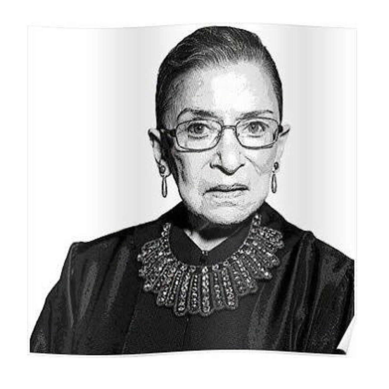Ruth Bader Ginsburg 16 X 16 Poster Art Print RBG Dissent Collar ...