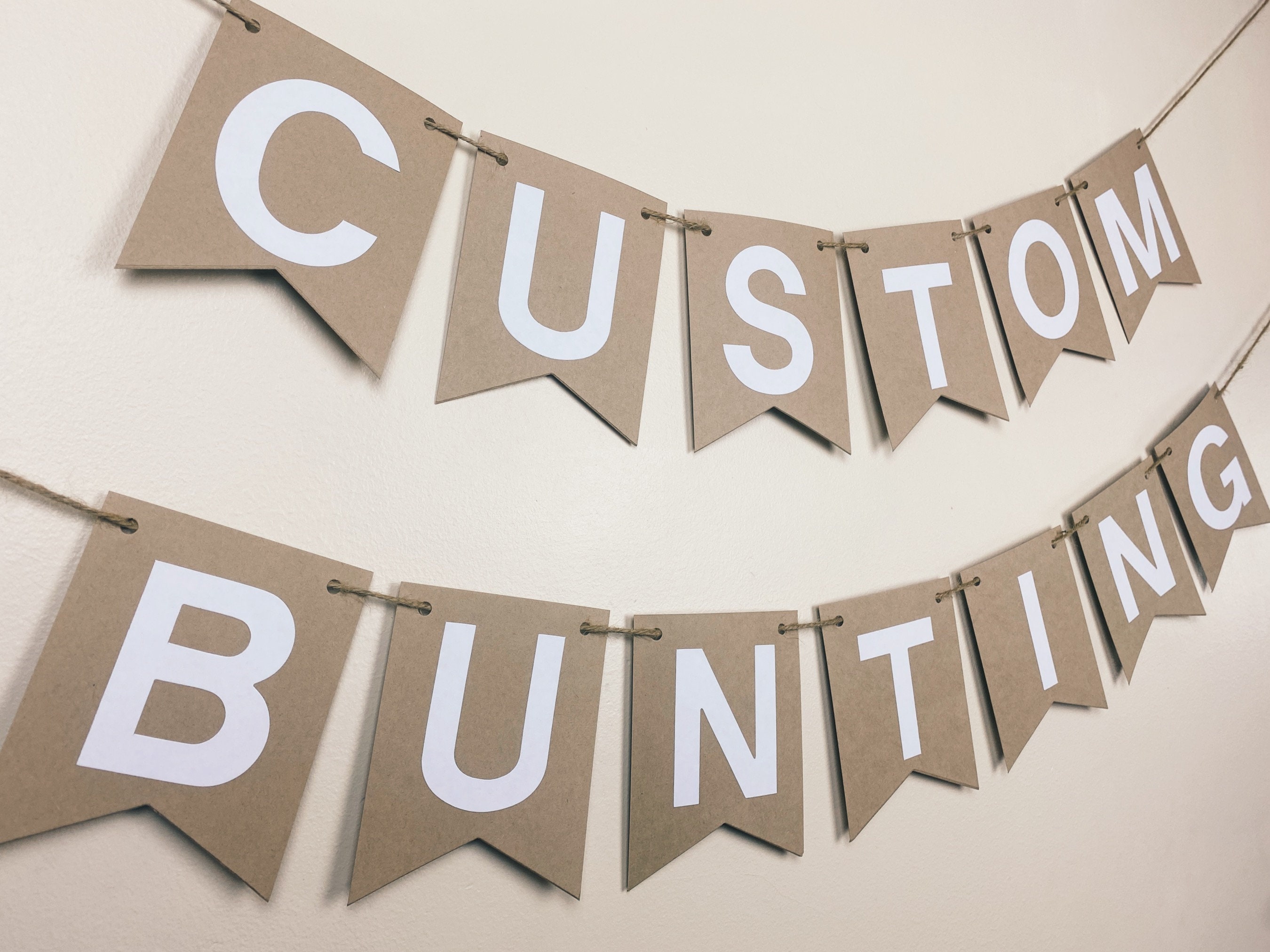 PERSONALISED CUSTOM BUNTING Handmade Bunting Customised Party Banners ...