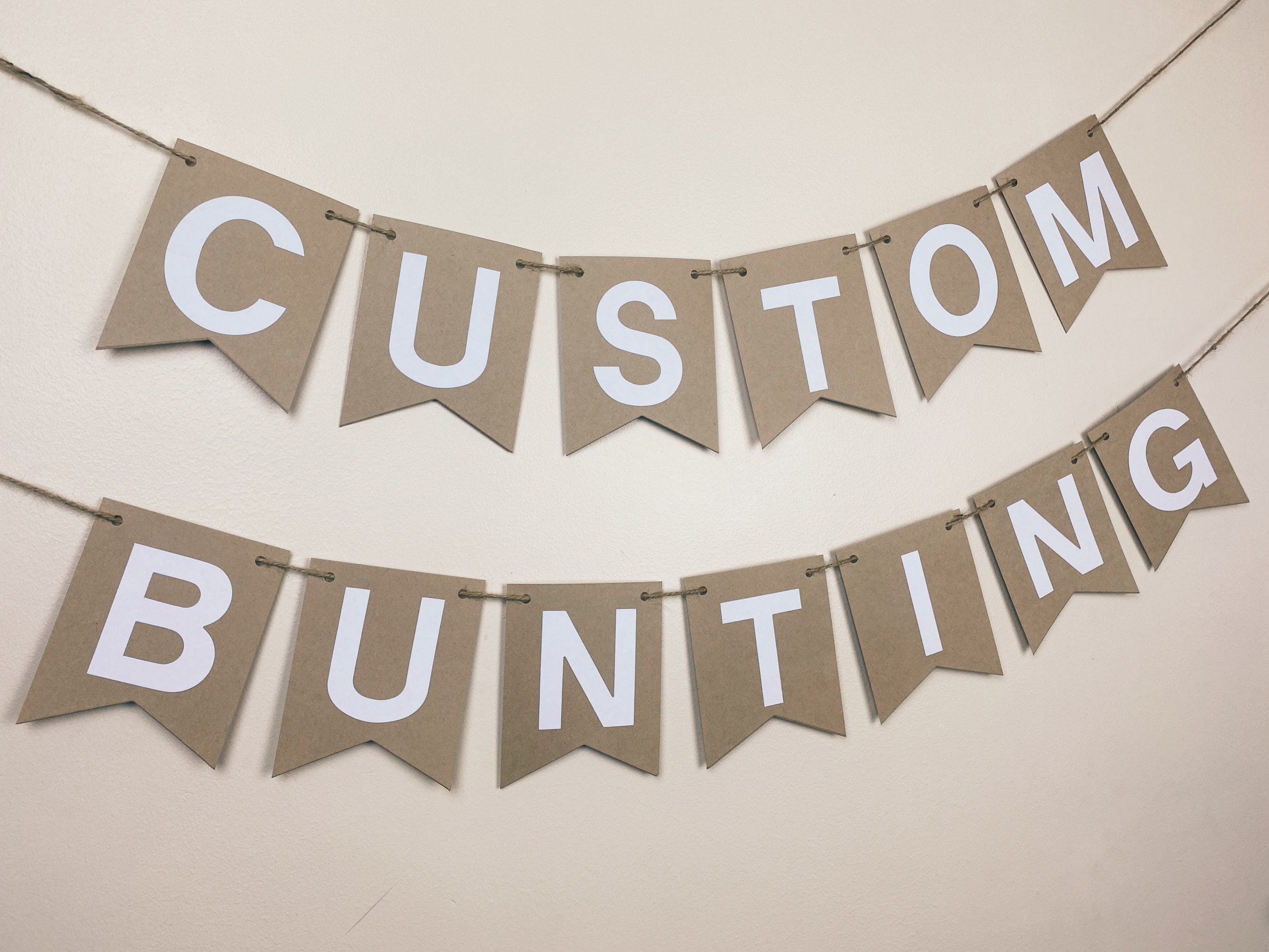 PERSONALISED CUSTOM BUNTING Handmade Bunting Customised Party Banners ...