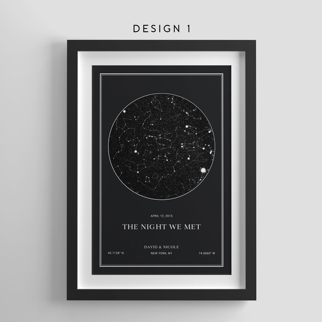 Personalized Star Map Print,custom Map Print,night Sky Map ...