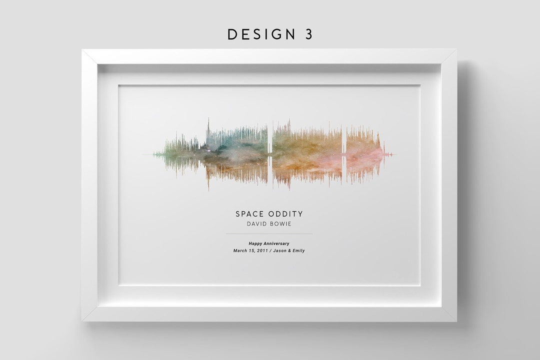 Custom Sound Wave Art,soundwave Art Print,music Wall Art,wedding Song ...