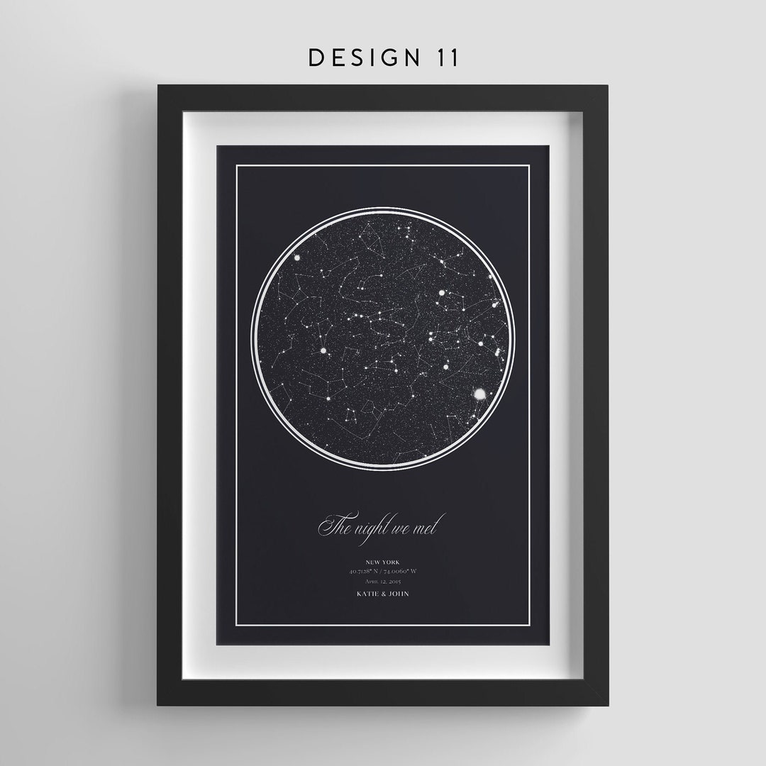 Personalized Star Map Print,custom Map Print,night Sky Map ...