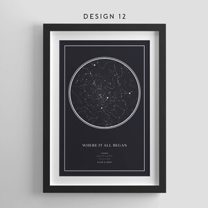DIGITAL Star Map Print,engagement Gift,night Sky Print,anniversary ...