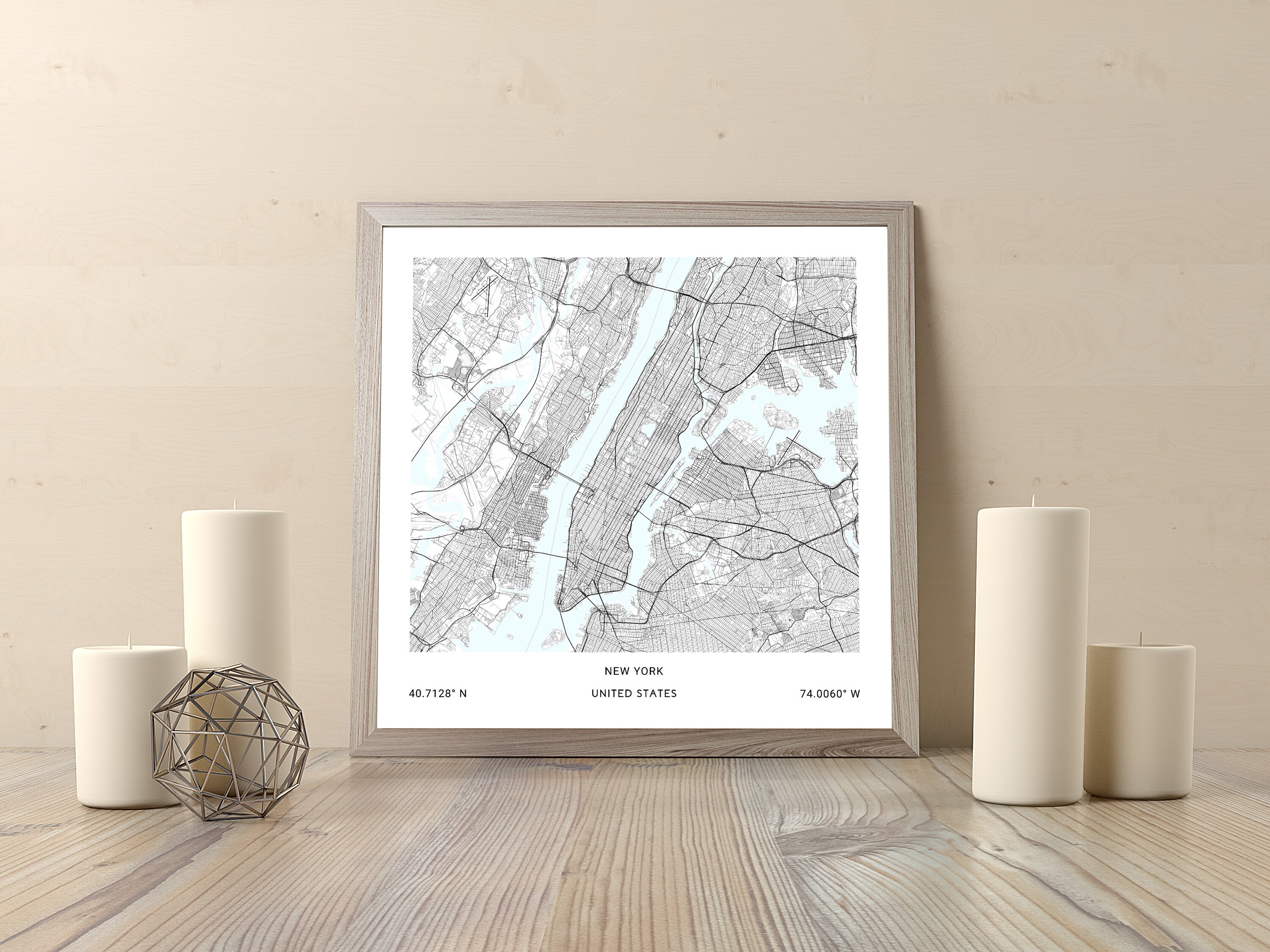 DIGITAL Custom Map Print,square Map Poster,city Map,map Prints,prints ...