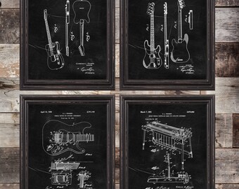 Vintage Guitar Art - Etsy