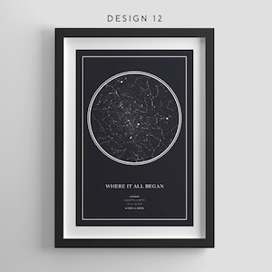 Personalized Star Map Print,custom Map Print,night Sky Map ...