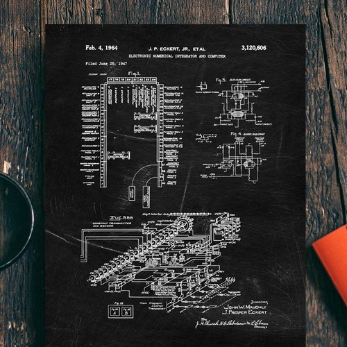 ENIAC First Programmable Computer Patent Print Technology - Etsy