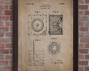 Speaker Patent Print - Etsy