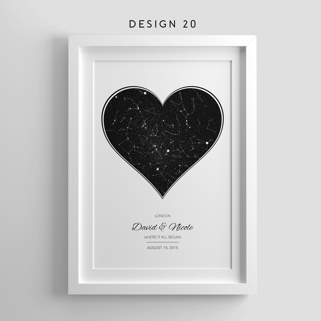 Custom Star Map Print,personalized Star Map Gift,anniversary Gifts ...