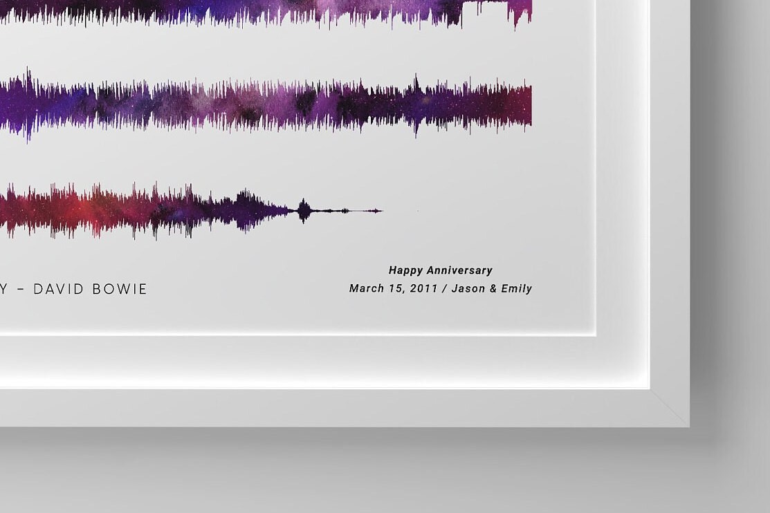 Custom Sound Wave Art,soundwave Art Print,music Wall Art,wedding Song ...