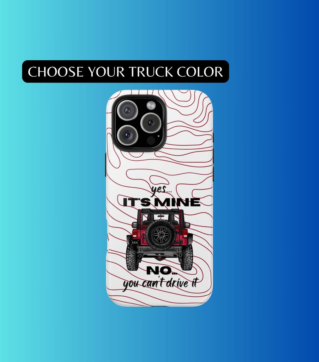CUSTOM Offroad 4x4 Car Tough Smart Phone Case Use With iPhone / Samsung ...
