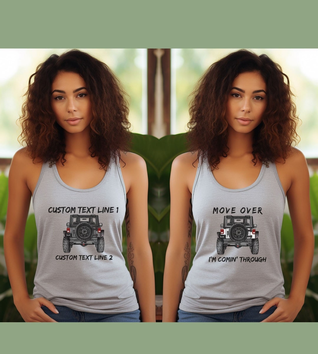 CUSTOM Tank Top 4x4 Off-road for Women, YOU PICK Truck Color ...