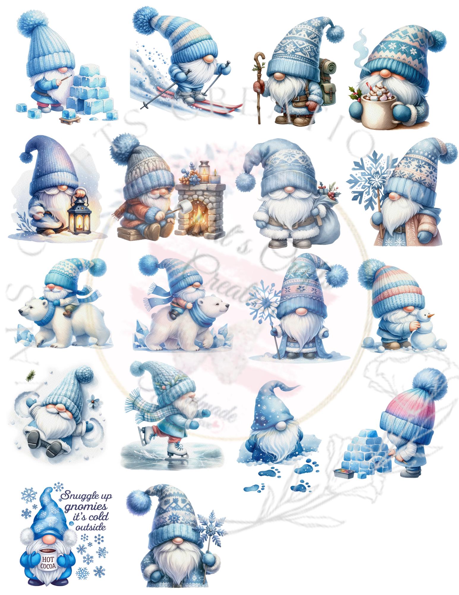 Winter Gnomes Stickers- Set of 18 - Etsy