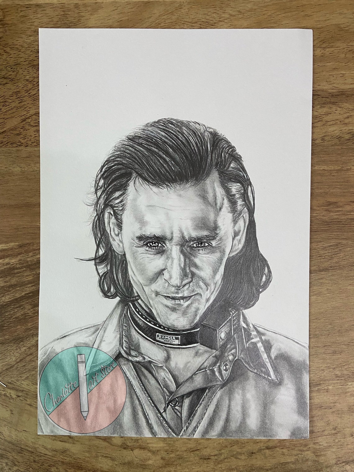 A4 Loki pencil portrait drawing Loki series ORIGINAL piece | Etsy