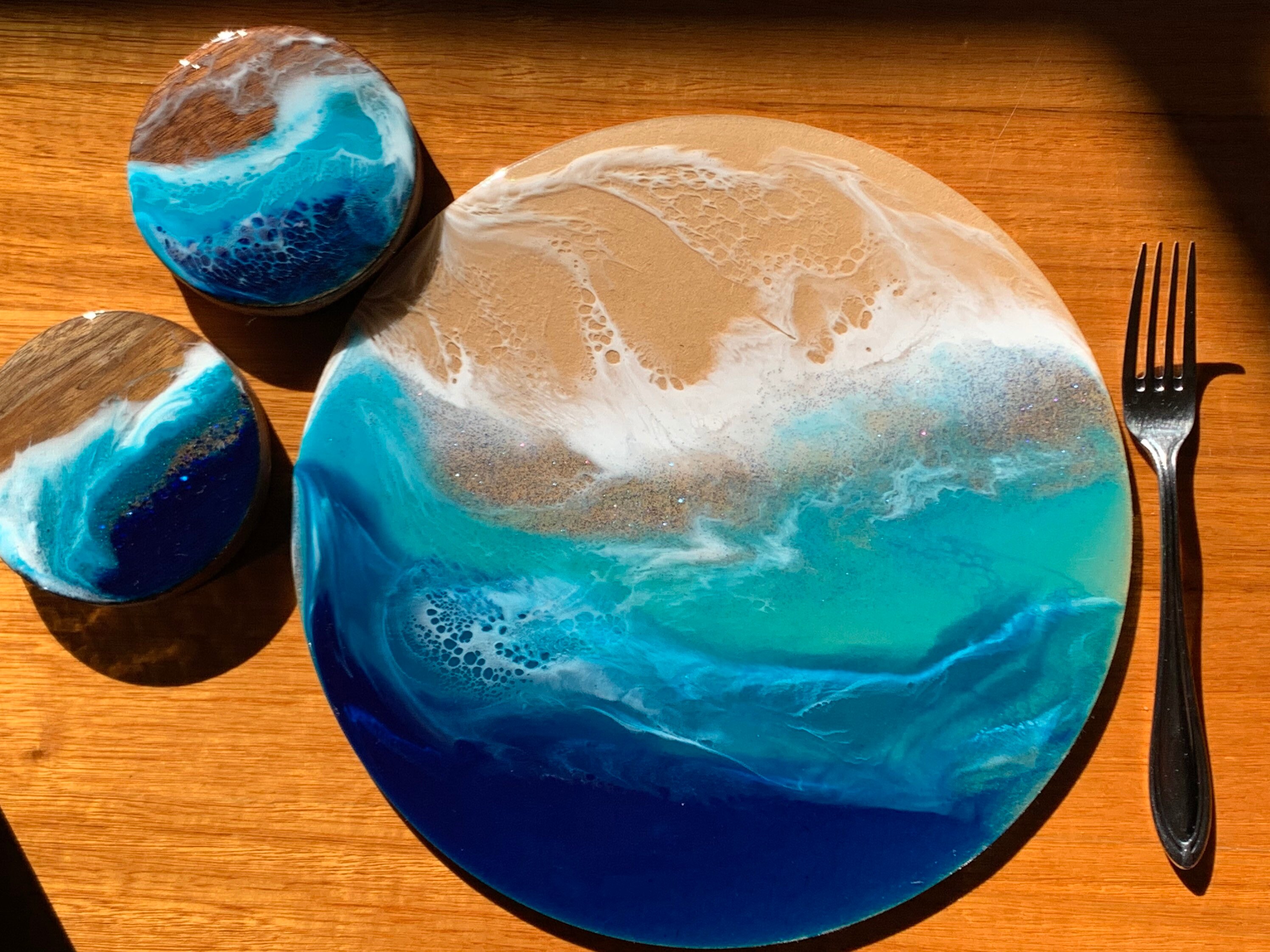 Placemats | Ocean Waves | Ocean Resin Waves | Home Decor | Dining Table ...