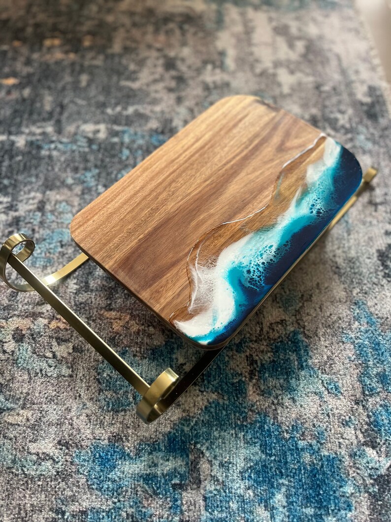 Waves Sledge Platter Serving Board Ocean Resin Waves - Etsy