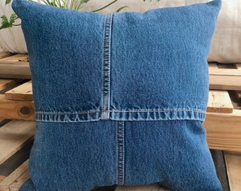 Denim Throw Pillow | Etsy