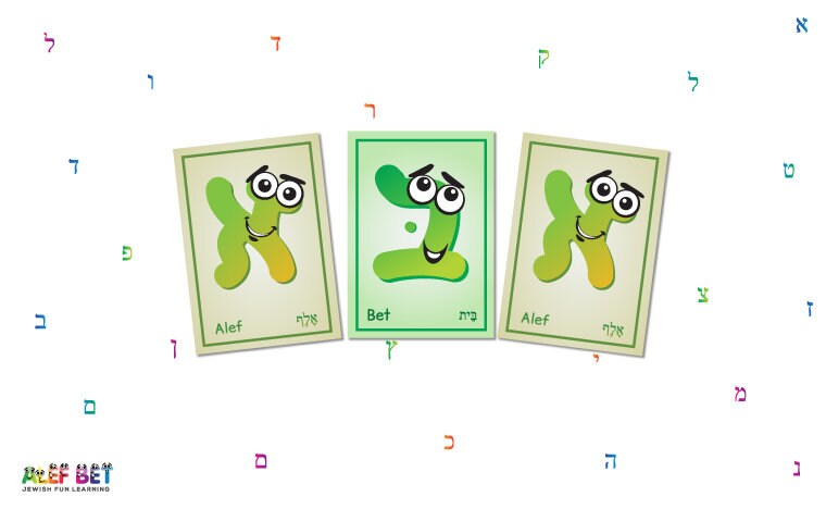 Hebrew Alphabet Printable Cards ~ Alef Bet Printable Game ~ Hebrew ...