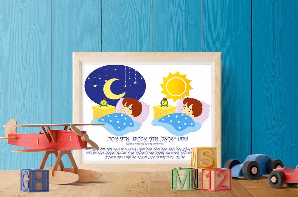 Sh'ma Yisrael bendición cartel imprimible Oración judía - Etsy España