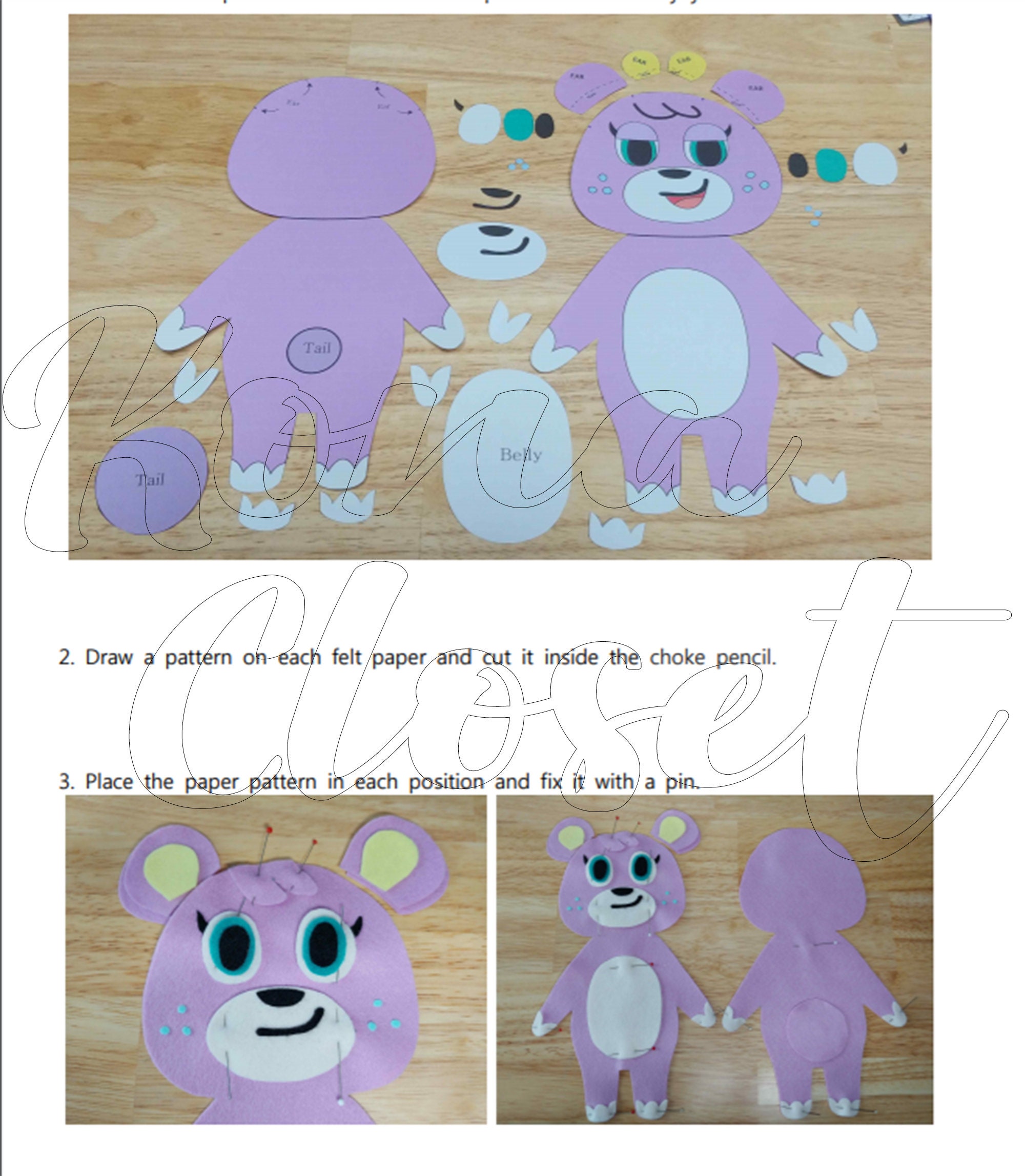 ACNH Megan FELT DOLL Pattern - Etsy UK